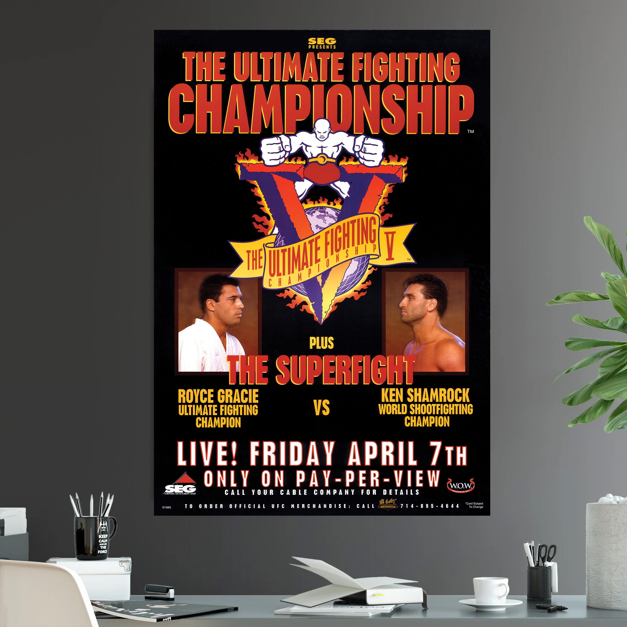 UFC 5 the Superfight Fight Poster Print 11x16 Ken Shamrock - Etsy