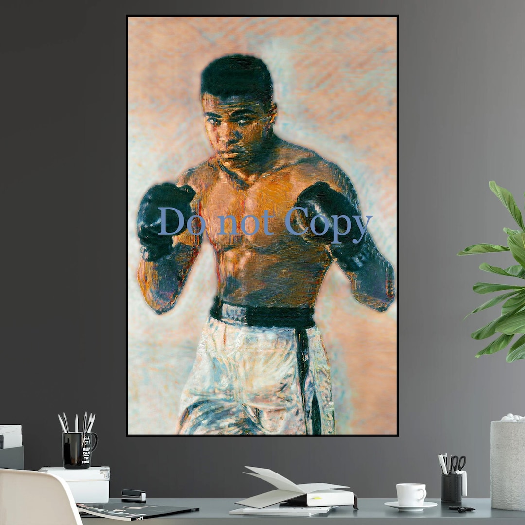 Muhammad Ali Greatest Boxer of All Time Iconic Fighter Poster "the Goat ...