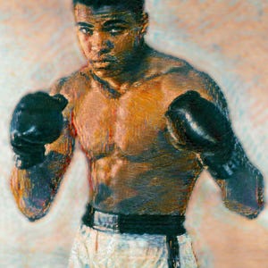 Muhammad Ali Greatest Boxer of All Time Iconic Fighter Poster the Goat ...
