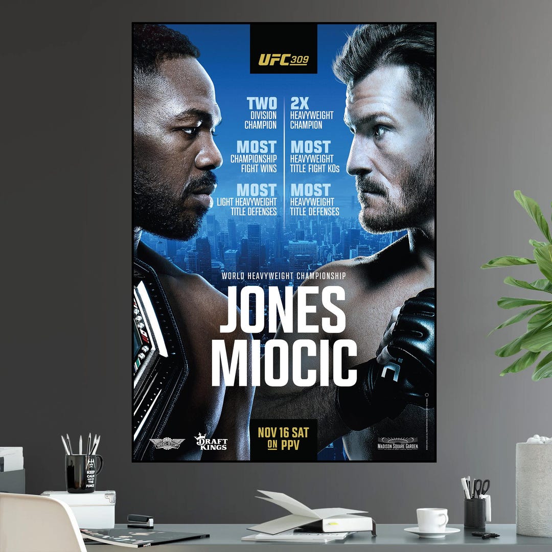 UFC 309 Jon Jones Vs. Stipe Miocic Heavyweight Championship Title ...