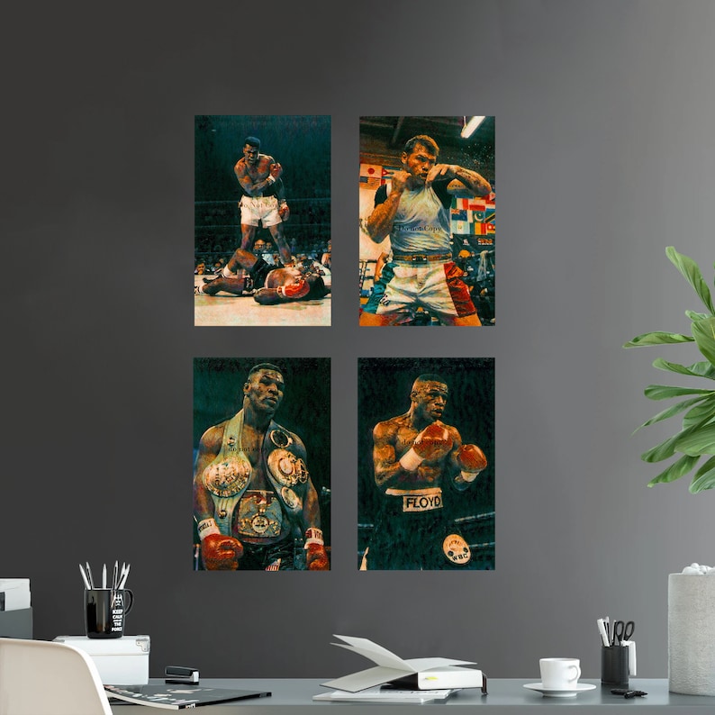 Boxing Icons Muhammad Ali Mike Tyson Floyd Maywether Canelo Alvarez ...