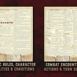 Dnd Player Reference Cheat Sheet Printable - 5E Rules Summary PDF ...