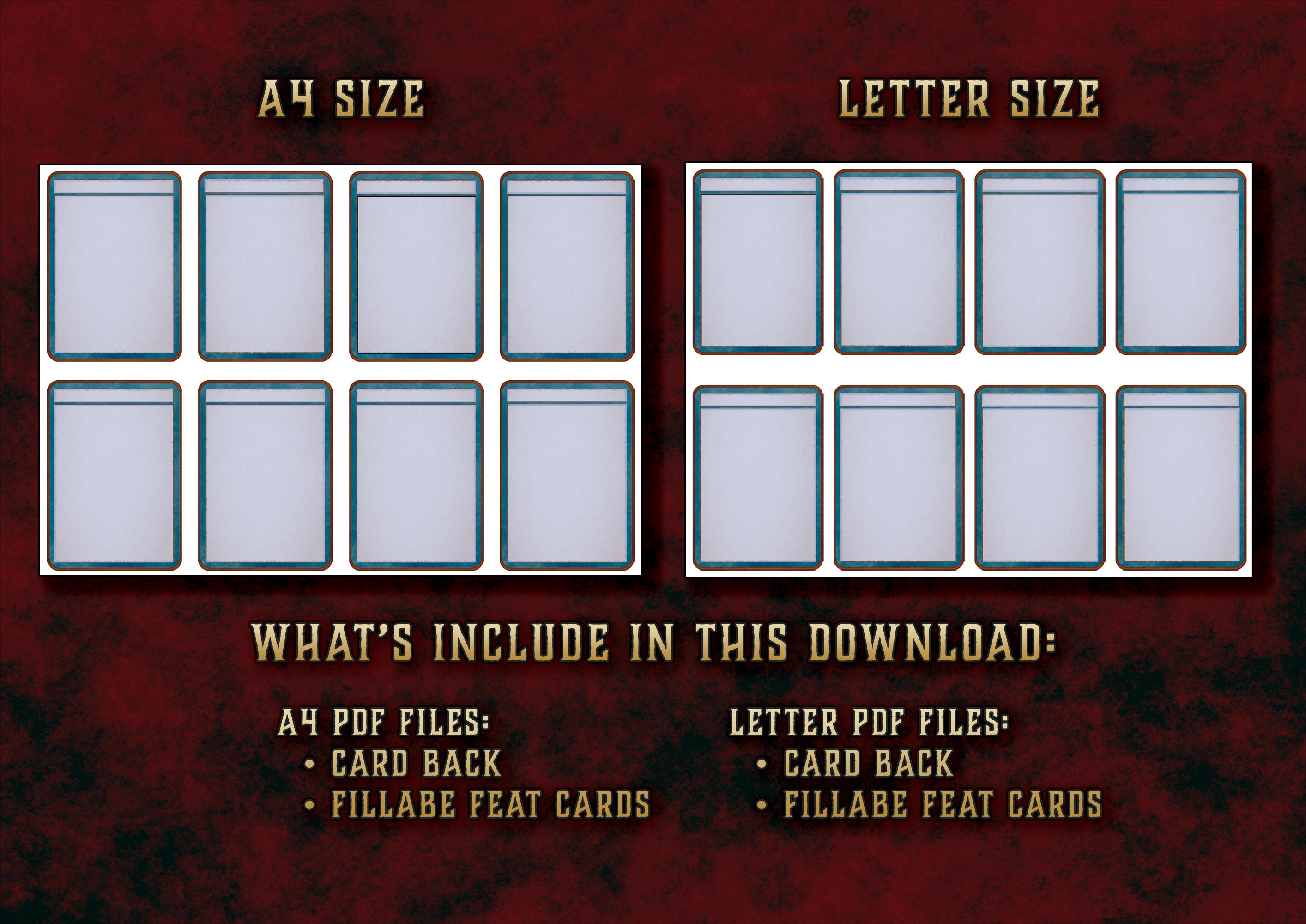 Dnd 5E Feats Cards | Character Feats Reference | Printable PDF ...