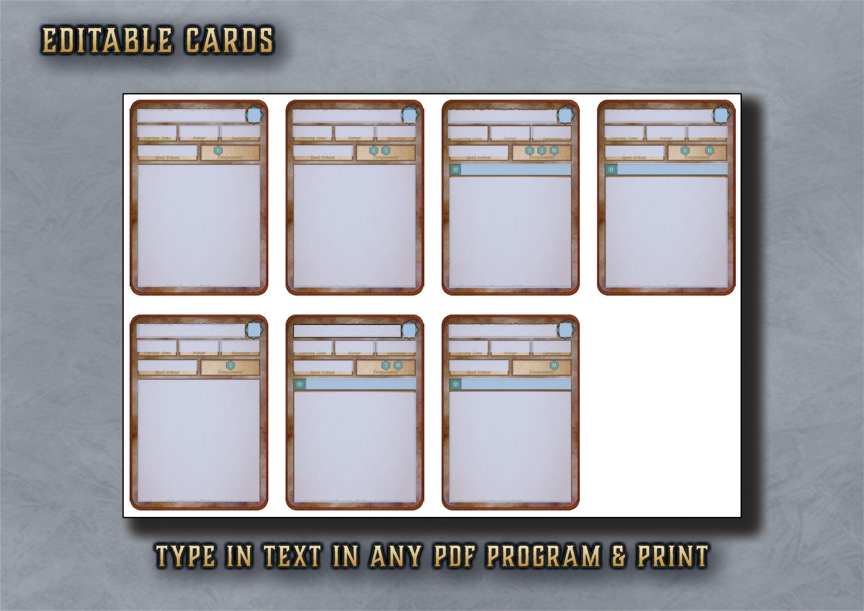 Dnd Bard Spell Cards Character Spell Cards 5th Edition - Etsy