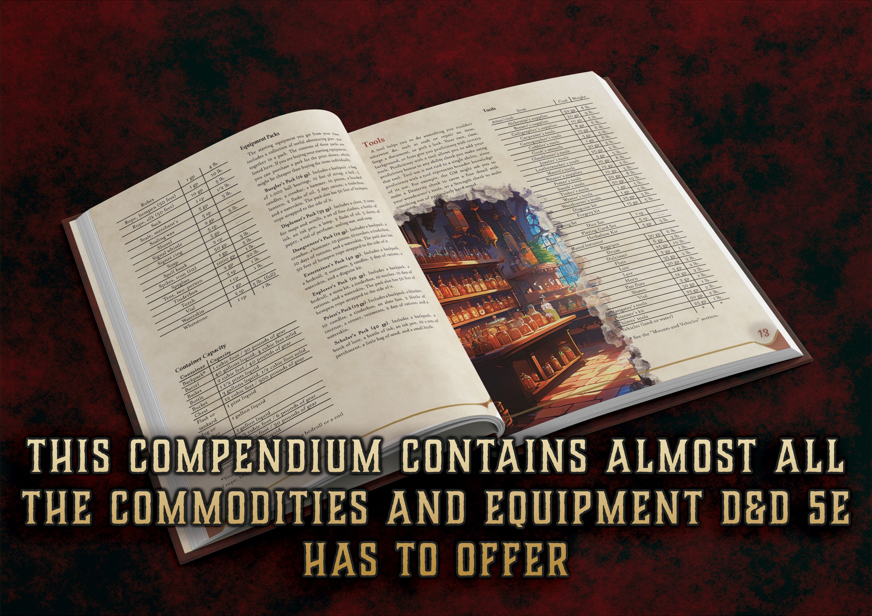 Dnd PHB Shop Compendium | 5th Edition Board Game | Printable | Dnd ...