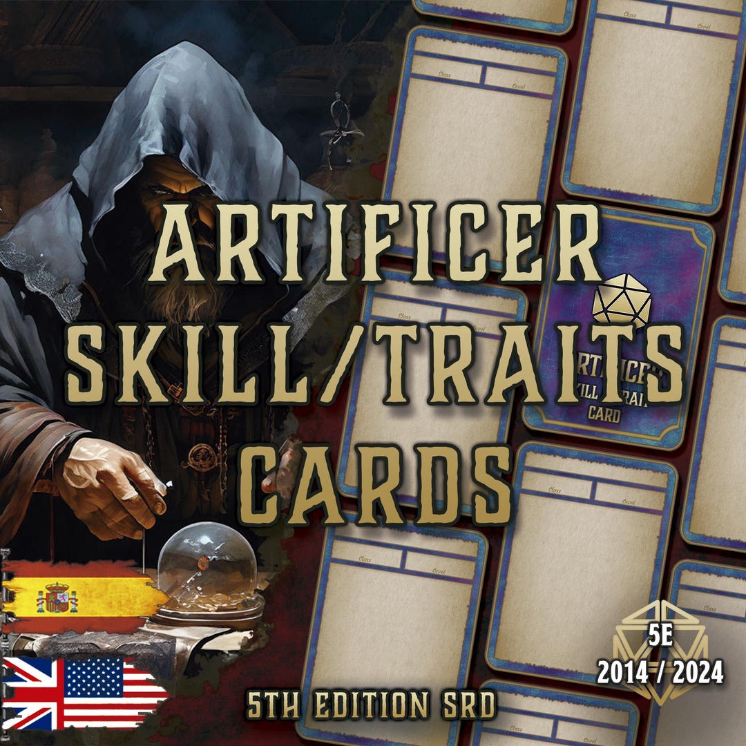 Dnd 5E Artificer Skills and Traits Cards | Class Abilities | Printable ...