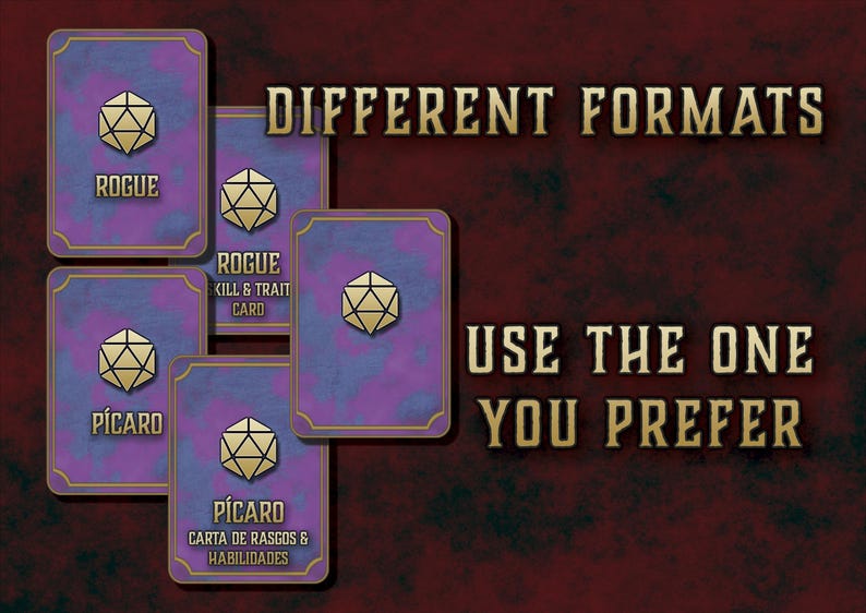 Dnd Rogue Class Cards Printable - 5E Skills & Traits PDF 2014–2024 ...