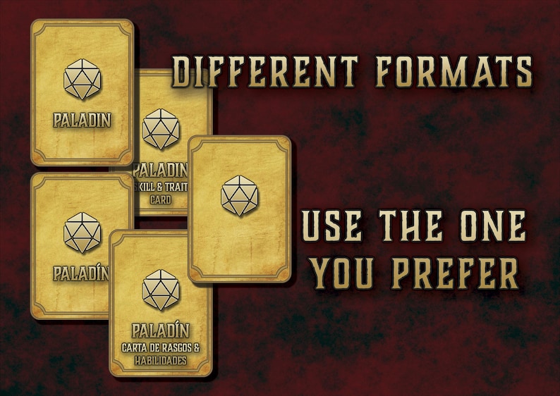 Dnd Paladin Class Cards | Printable Skills & Traits PDF | 5e Character ...