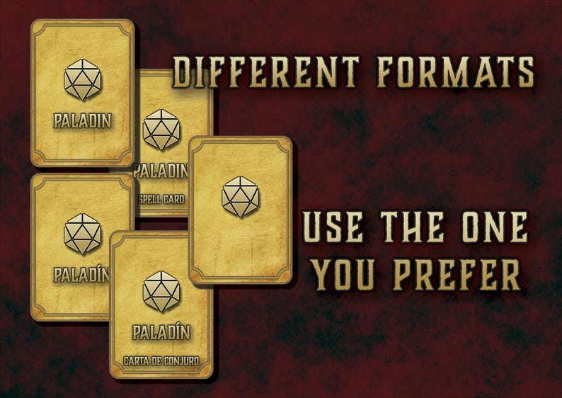 Dnd 5e Paladin Spell Cards Printable | Illustrated Holy Magic PDF 2014 ...