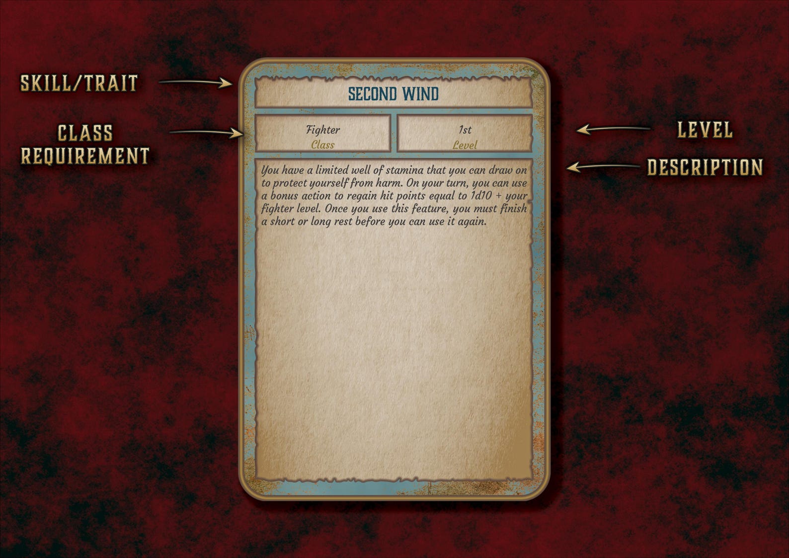 Dnd Fighter Skills and Traits Cards | Character Skills Cards | 5th ...