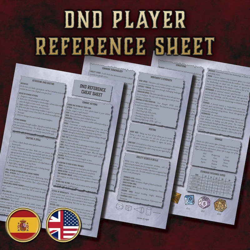 Dnd Dm Cheat Sheet - Etsy