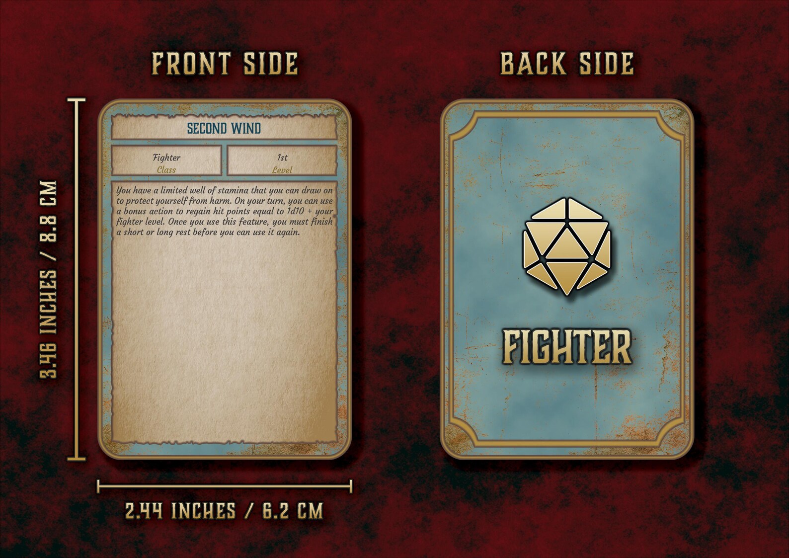 Dnd Fighter Skills and Traits Cards | Character Skills Cards | 5th ...