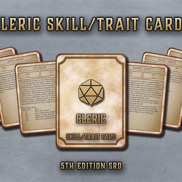 Dnd Cleric Cards - Etsy