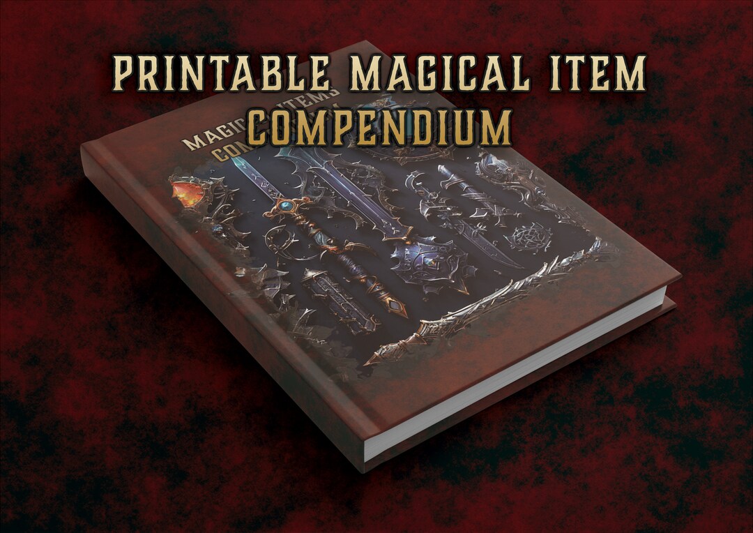 Dnd Magic Item Compendium 5th Edition Board Game Printable Dnd ...