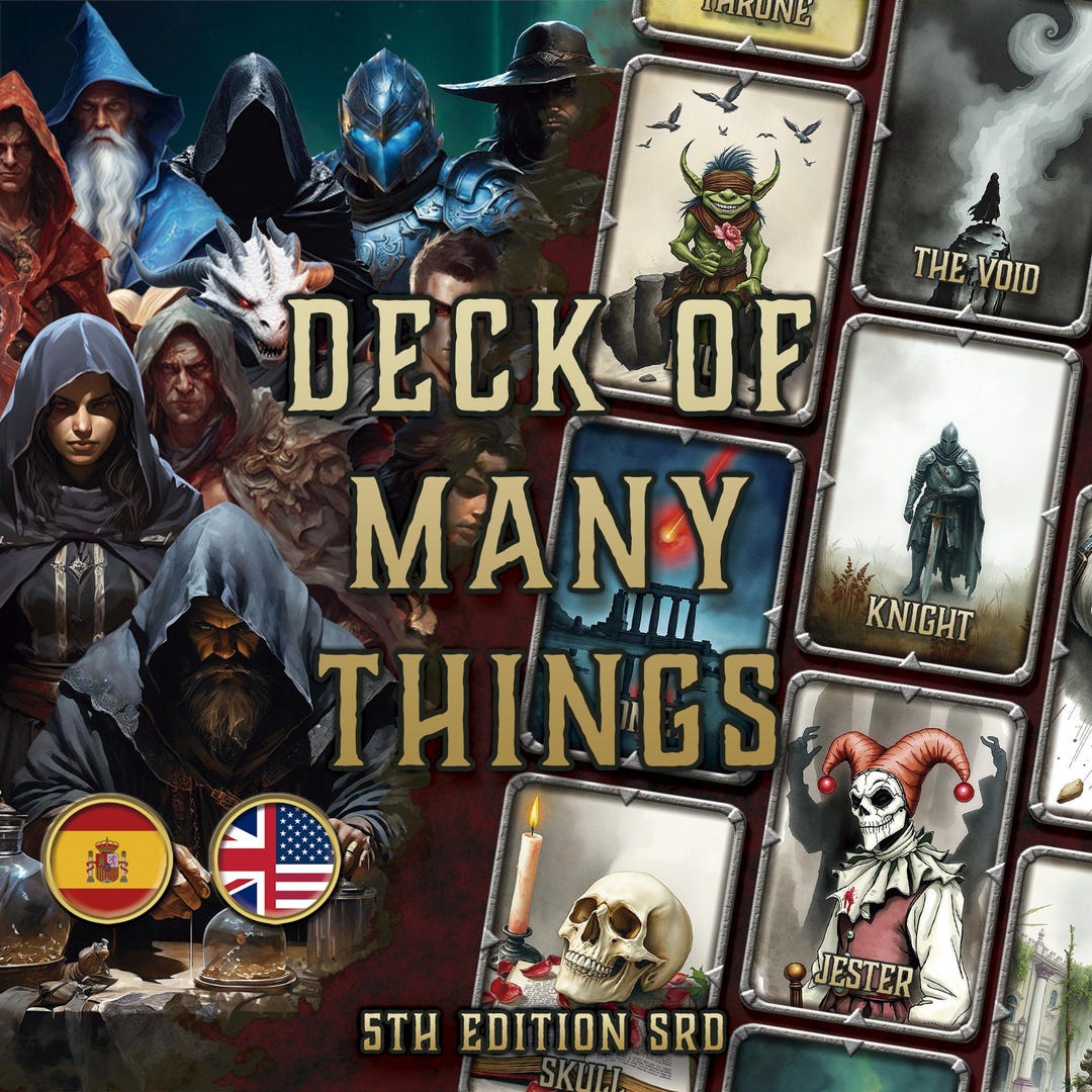 DnD Deck of Many Things | Illustrated Cards | 5th edition board game ...