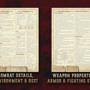 Dnd Player Reference Sheets 5E | 2014 & 2024 | Digital Printable - Etsy