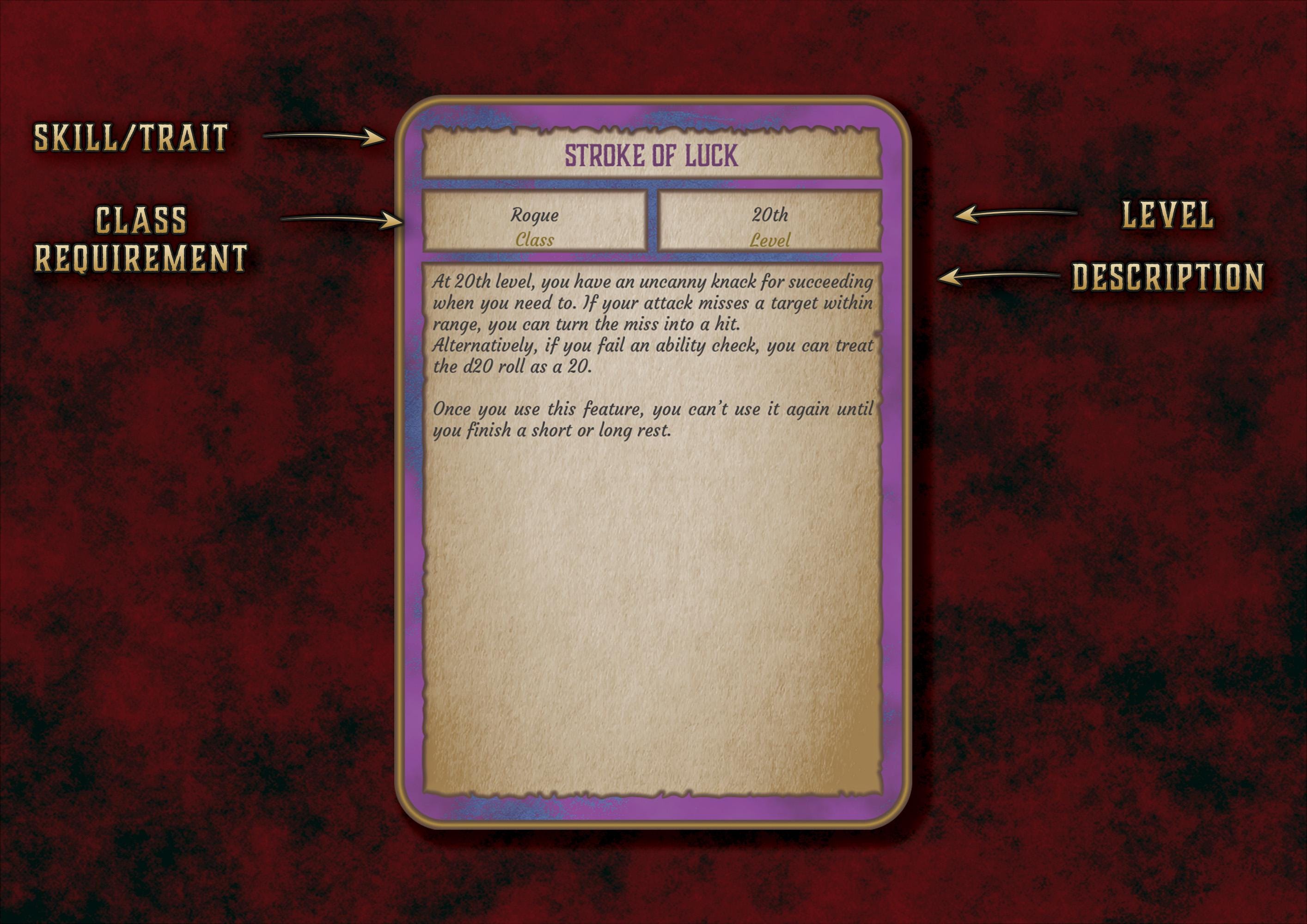 Dnd Rogue Class Cards Printable - 5E Skills & Traits PDF 2014–2024 ...