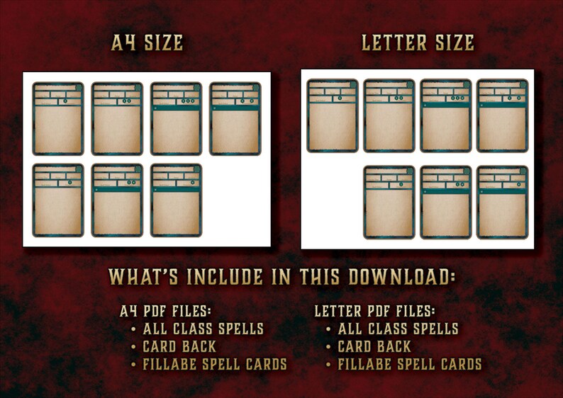 Dnd 5e Bard Spell Cards Printable | Illustrated Magic PDF for All ...