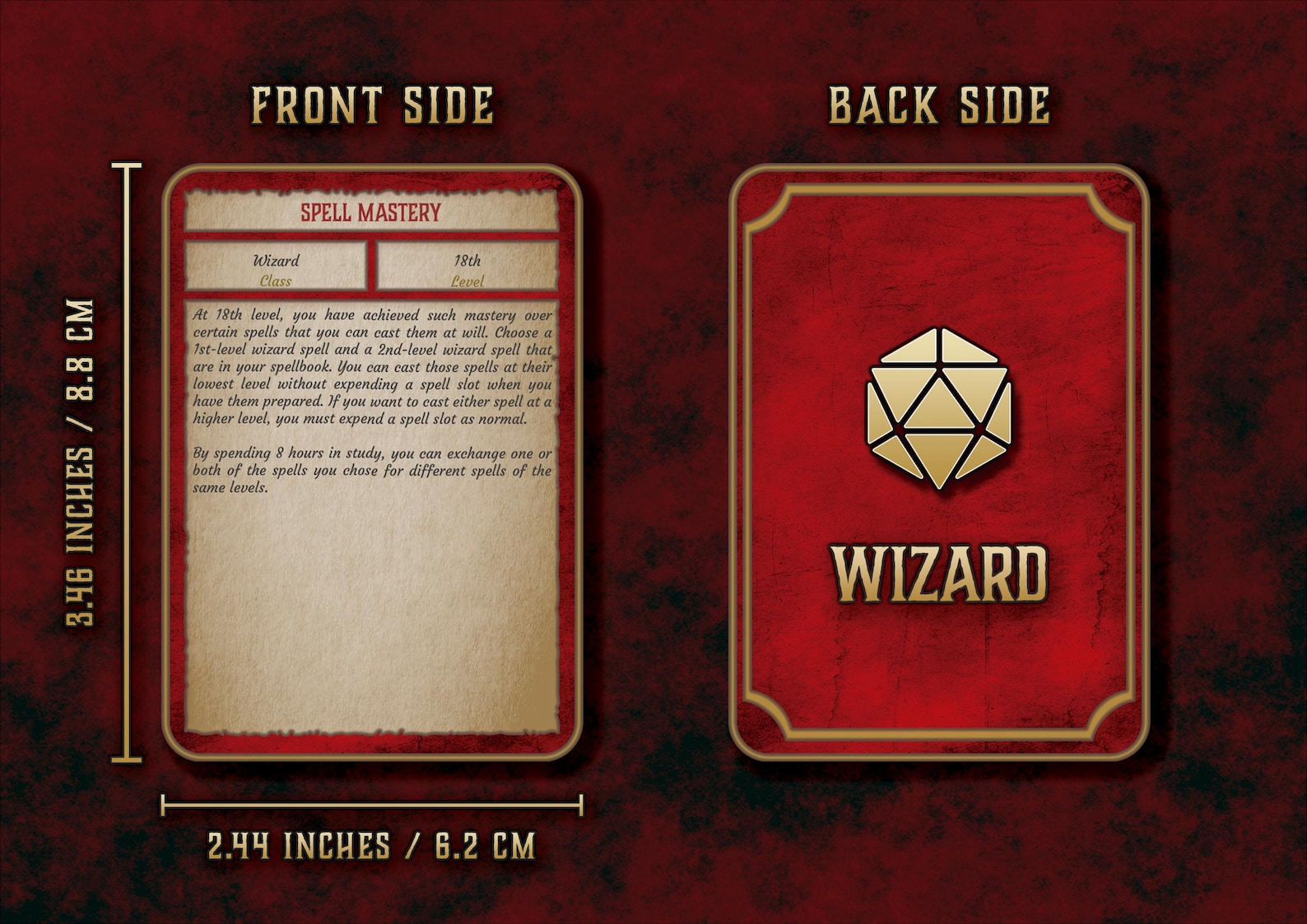 Dnd Wizard Skills and Traits Cards | Character Skills Cards | 5th ...