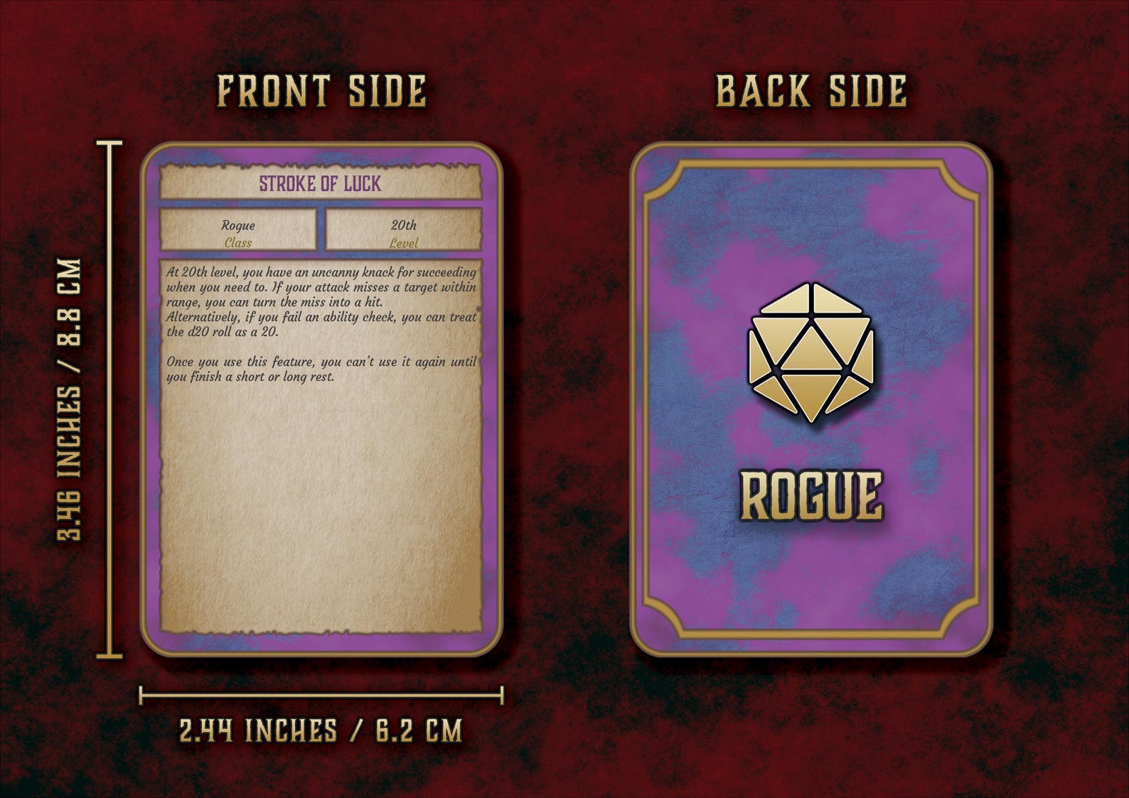 Dnd 5e Rogue Class Cards Printable | 5e Skills & Traits PDF 2014–2024 ...