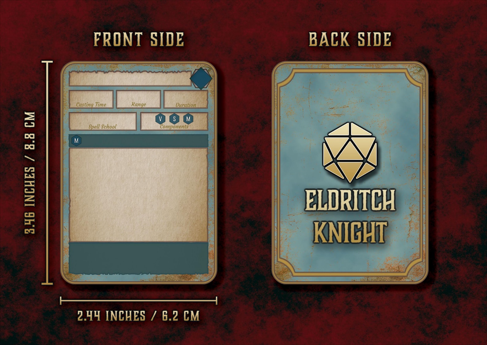 Dnd Eldritch Knight Spell Cards | Character Spell Cards | 5th Edition ...