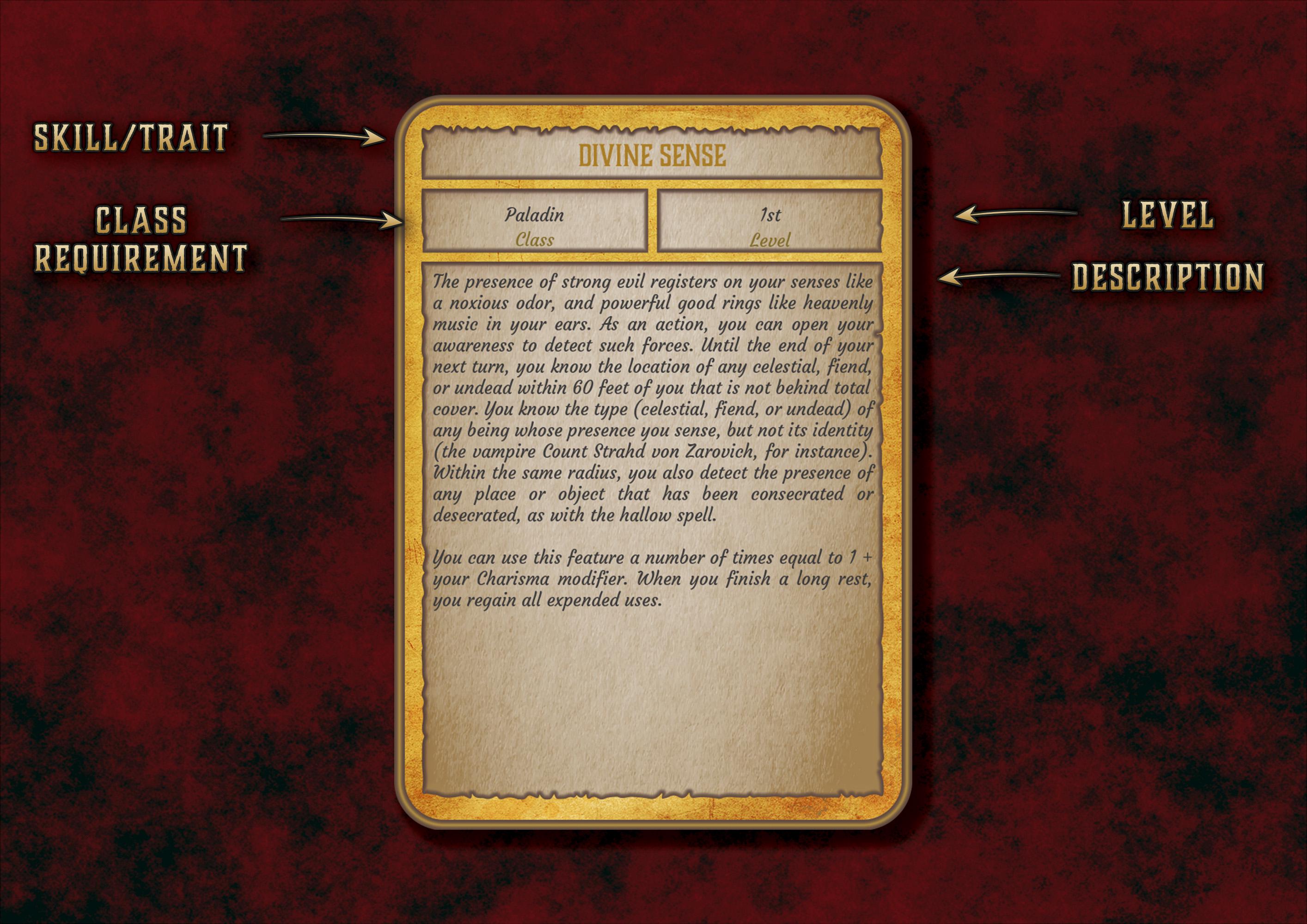 Dnd Paladin Skills and Traits Cards | Character Skills Cards | 5th ...