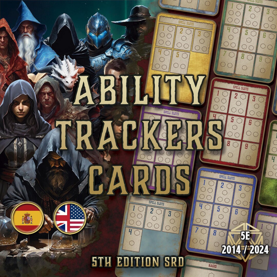 Dnd 5e Ability Tracker Cards Printable | Character Powers & Actions PDF ...