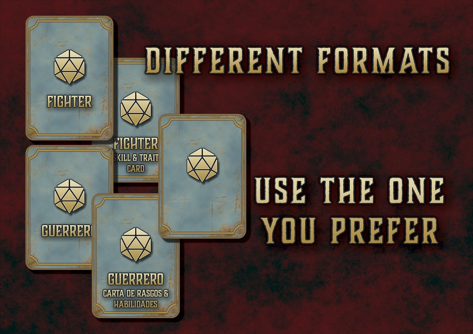 Dnd Fighter Skills and Traits Cards | Character Skills Cards | 5th ...