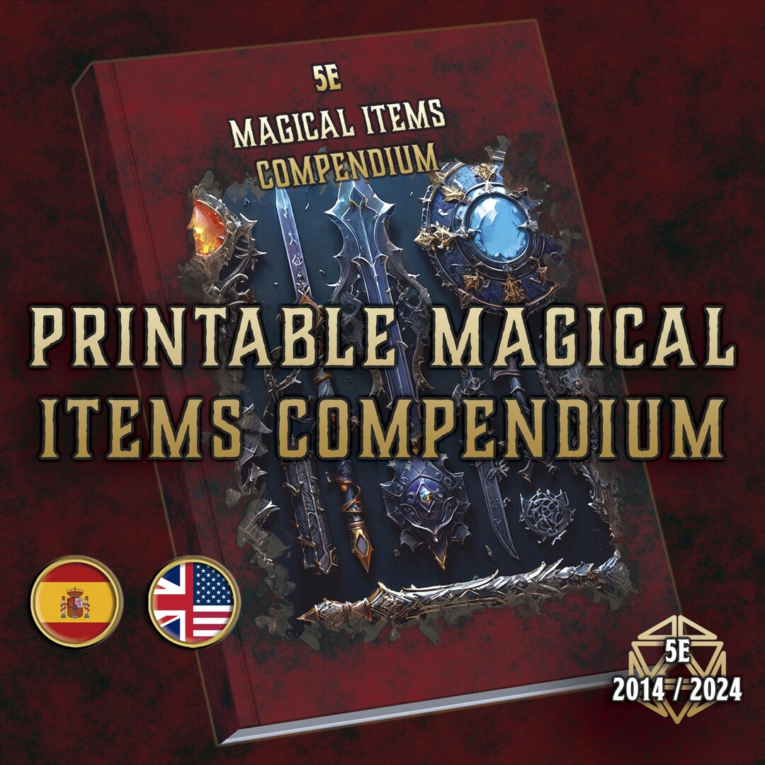 Dnd PHB Magic Item Compendium Printable - 5E SRD Magical Equipment PDF - Digital Reference ...