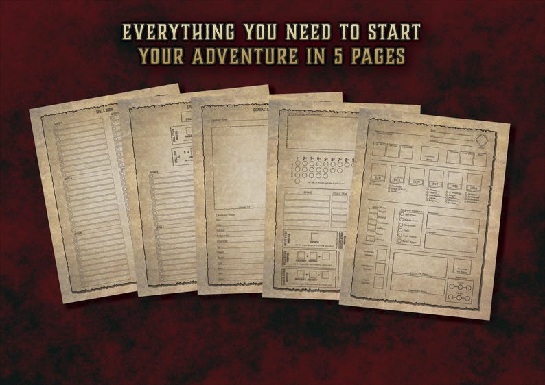 Dnd Printable Short Character Sheet 5e | D&D Campaign Journal | Dnd 5e ...