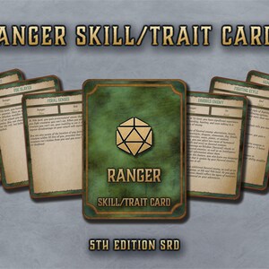 Dnd Ranger Skills and Traits Cards Character Skill Cards - Etsy
