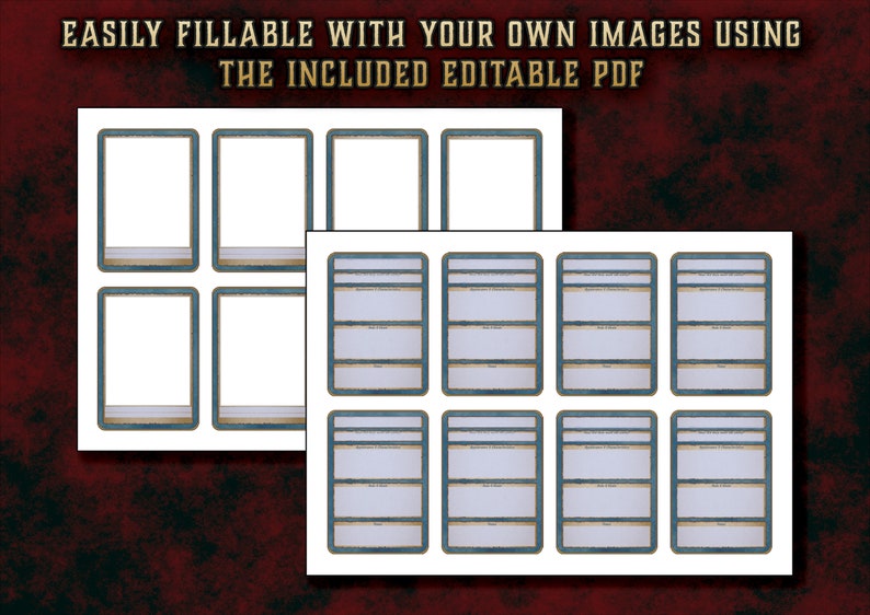Dnd NPC Fillable Cards Printable - 5E Character Tracker PDF - Digital ...