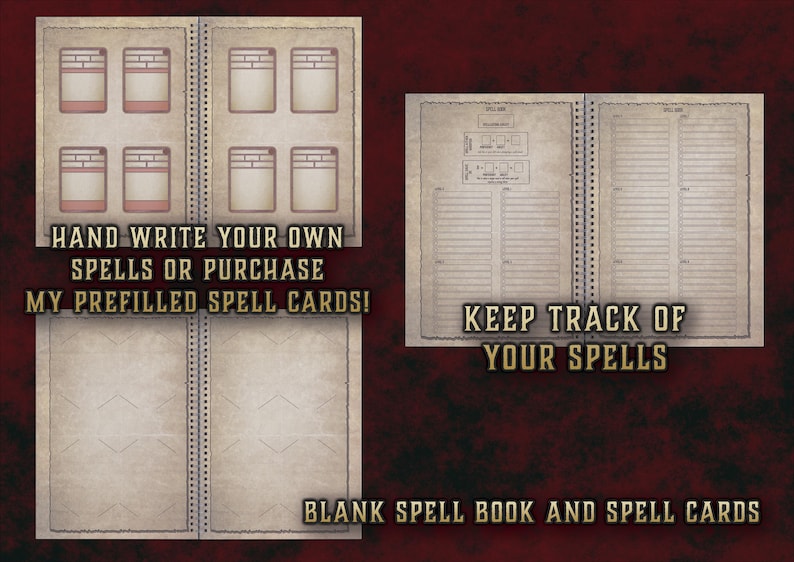 DnD Printable Character Sheet 5e | Dnd Character Sheet | D&D Campaign journal | DnD 5e Spellbook ...