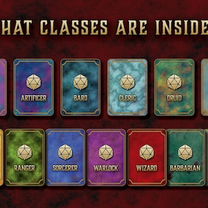 Dnd Bundle Class Cards Printable - Skills & Traits PDF for All Classes ...
