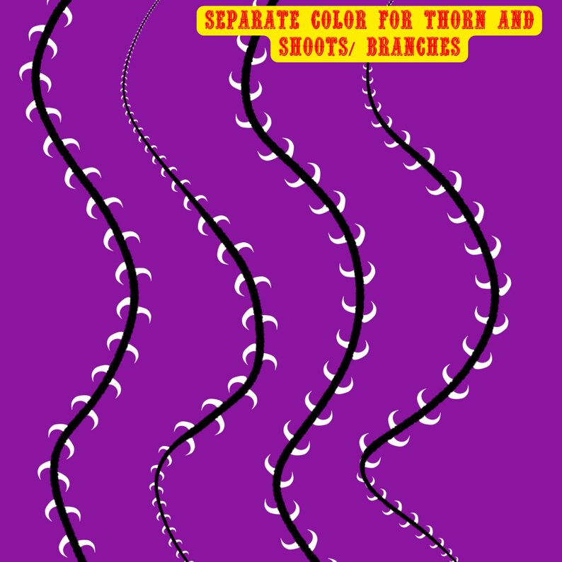 High Quality Thorns Procreate Brush, Vines, Foliage Procreate Brushes ...