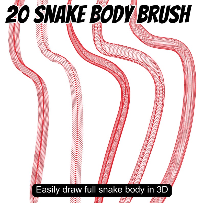 Procreate Snake Brush & Snake Builder Kit- (snake Outline Brush, 3D ...
