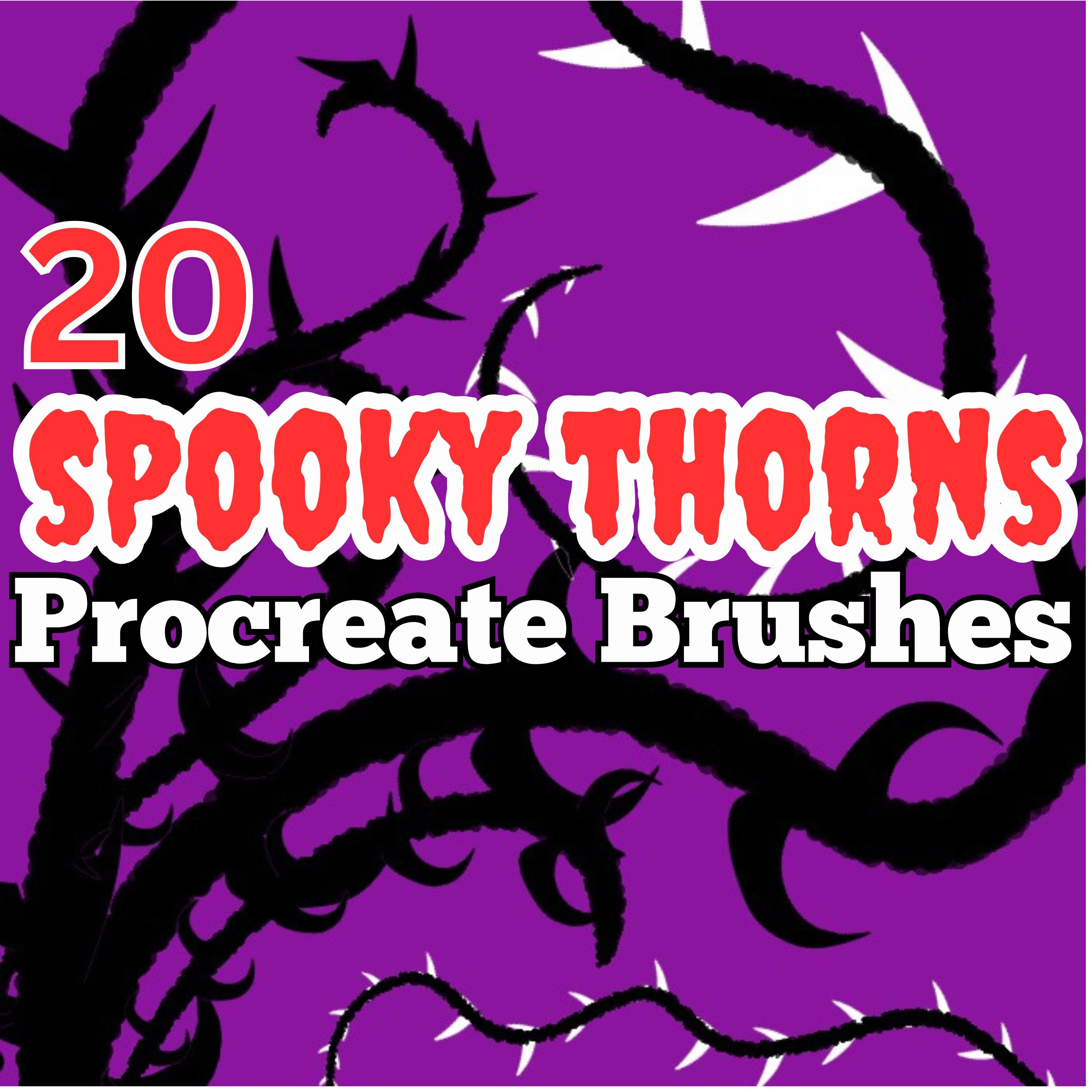 High Quality Thorns Procreate Brush, Vines, Foliage Procreate Brushes ...