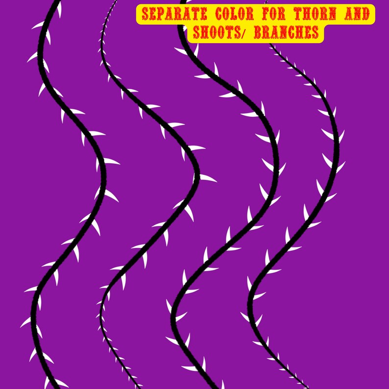 High Quality Thorns Procreate Brush, Vines, Foliage Procreate Brushes ...