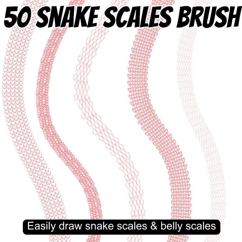 100+ Procreate Snake Brushes: 3D Body, Scales, Head Brushes - Etsy