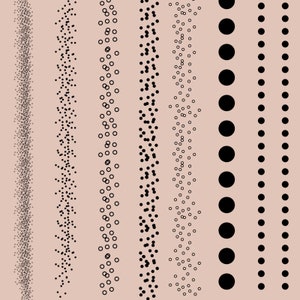 120 Dots Dash Infill Procreate Outline Brushes, Polka Dots, Border Line ...
