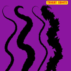 High Quality Thorns Procreate Brush, Vines, Foliage Procreate Brushes ...