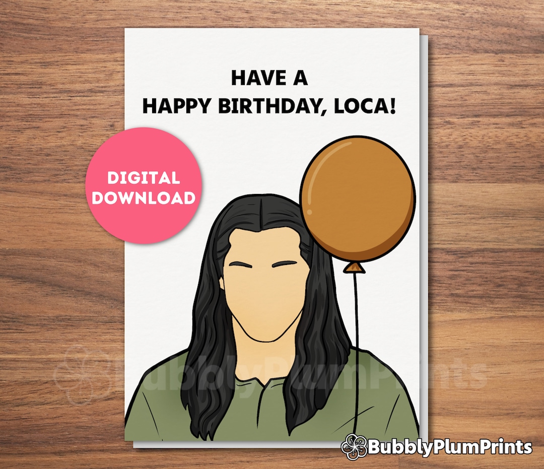 PRINTABLE Funny Happy Birthday Loca Greeting Card, Wolf Guy in Twilight ...