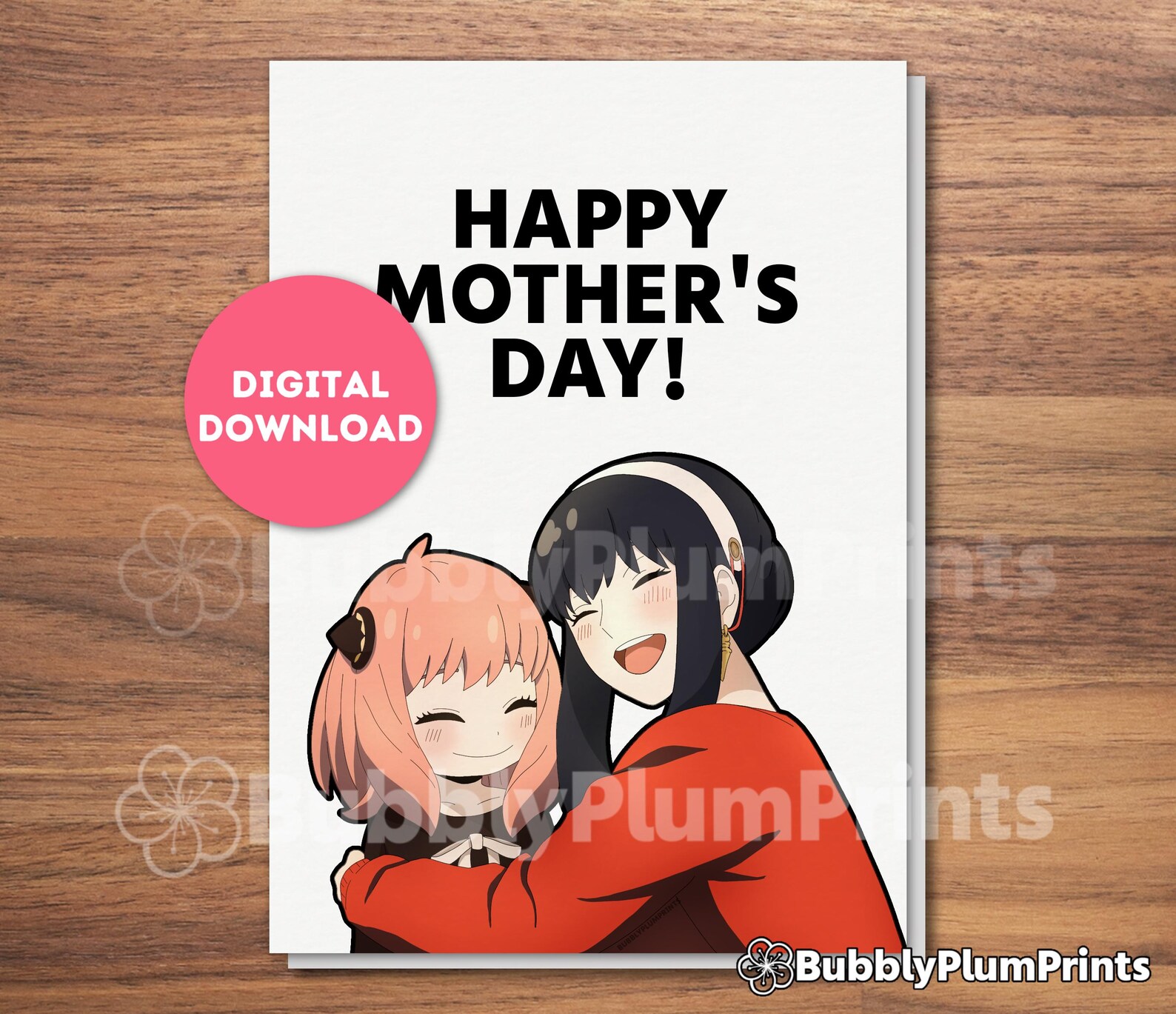 PRINTABLE Happy Mother's Day Greeting Card, Yor and Anya Love, Spy X ...