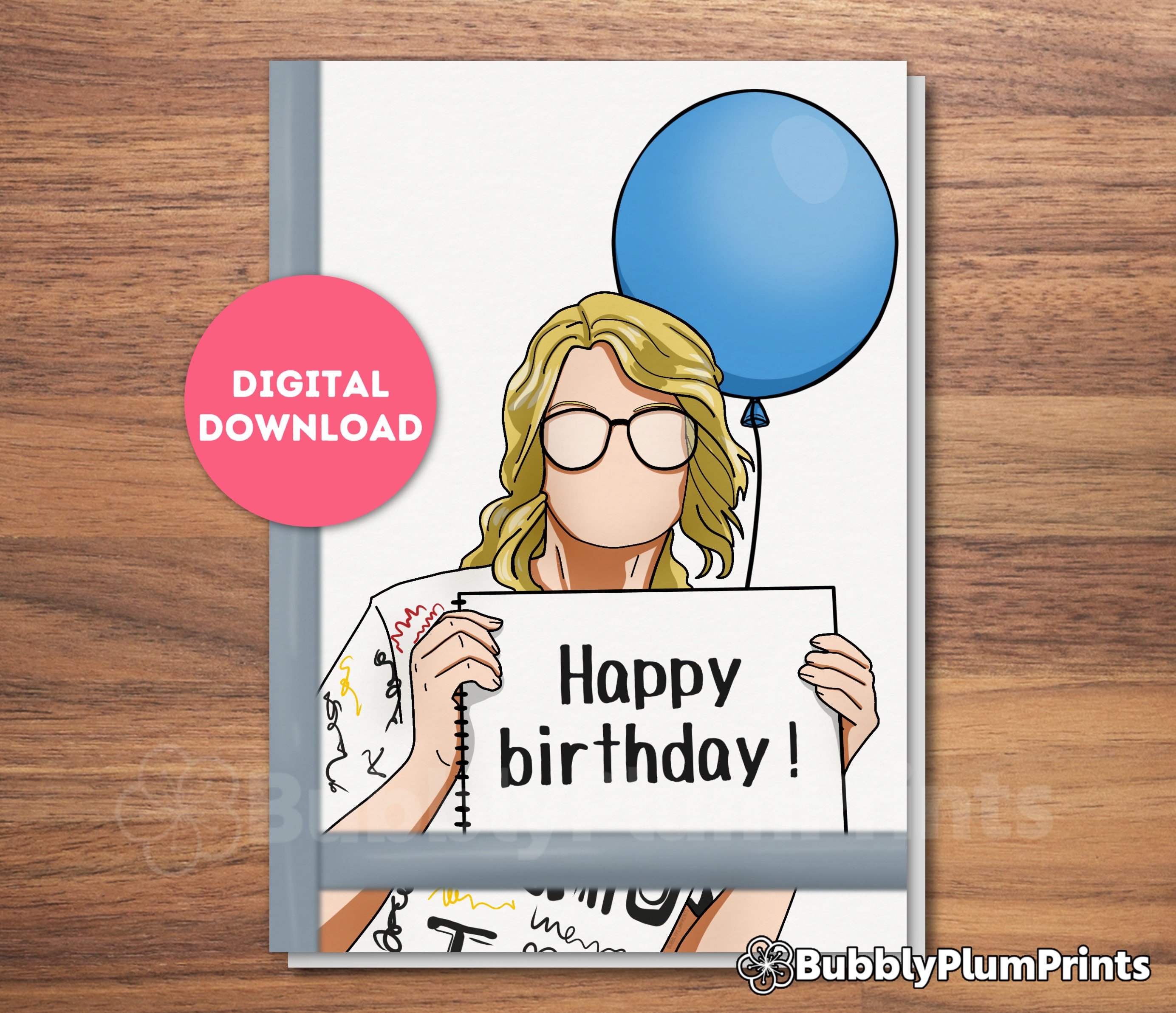 PRINTABLE Funny Happy Birthday Swiftie Card You Belong With - Etsy