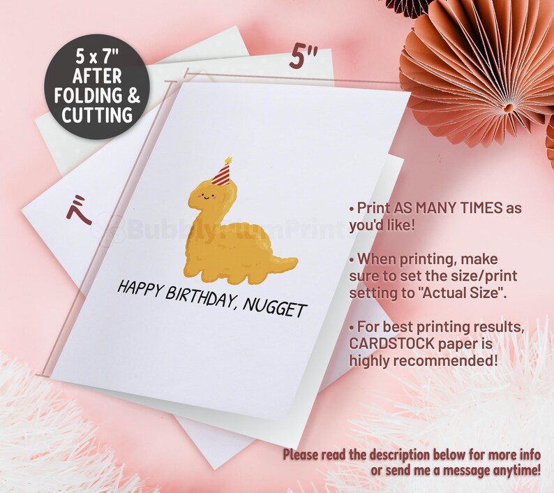 PRINTABLE Happy Birthday Minimalist Greeting Card | Funny Chicken ...