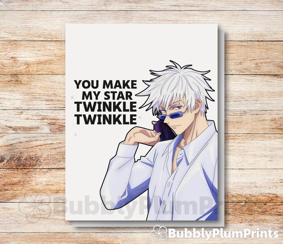 Funny Gojo Anniversary Anime Greeting Card, Wedding, Valentine's ...