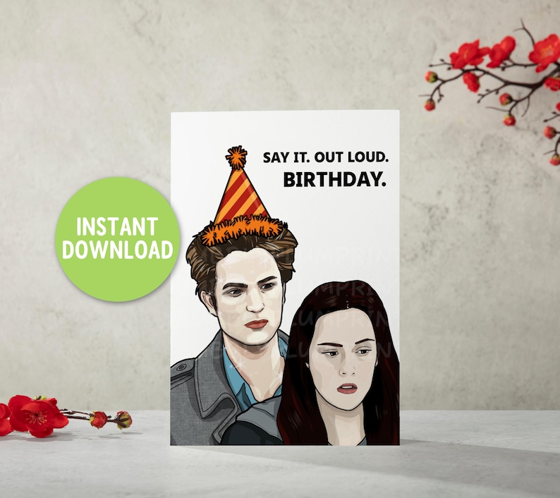 PRINTABLE Funny Edward Happy Birthday Greeting Card | Say It Out Loud ...
