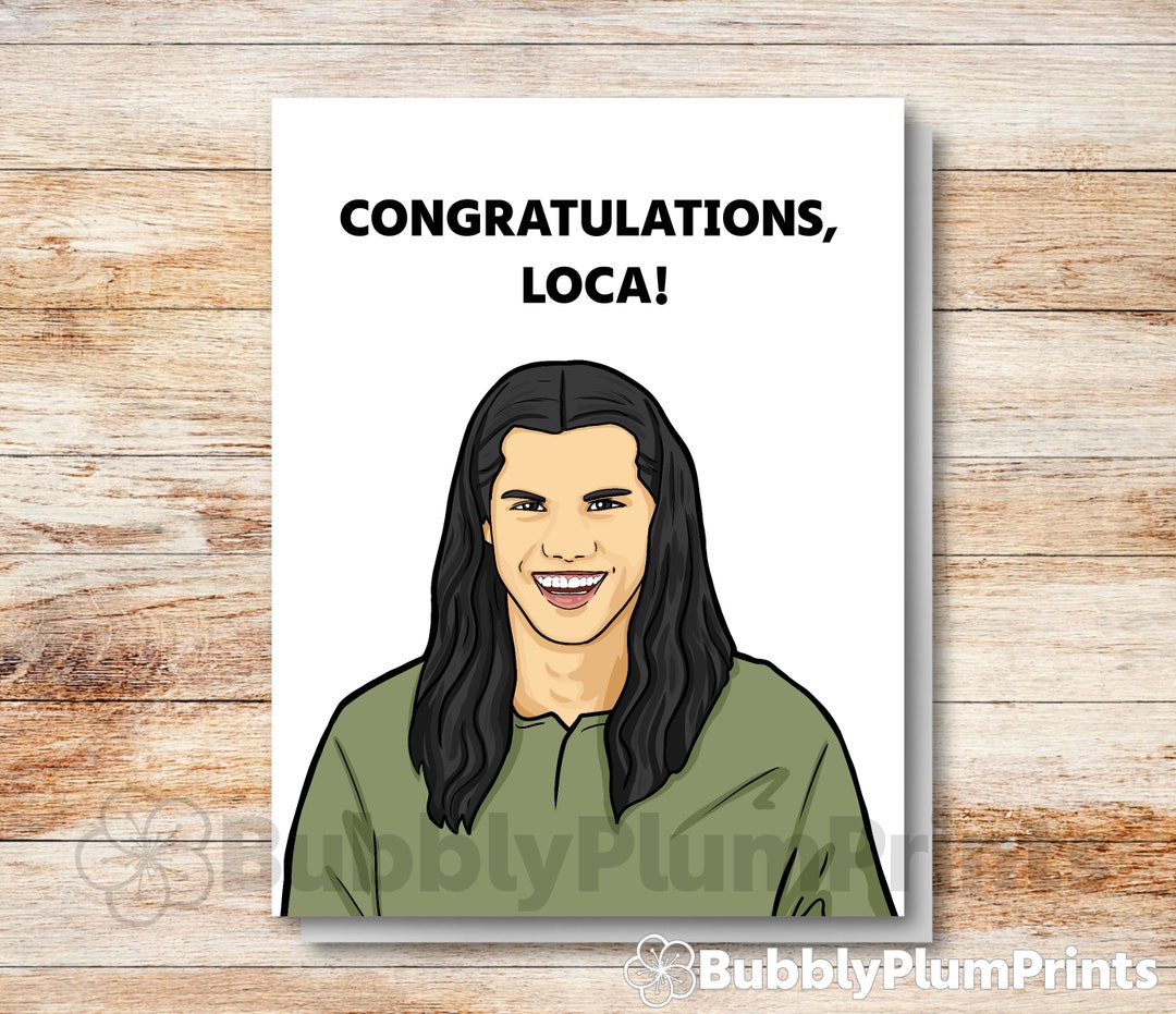 Congratulations Loca Funny Cute Twilight Wolf Greeting Card - Etsy