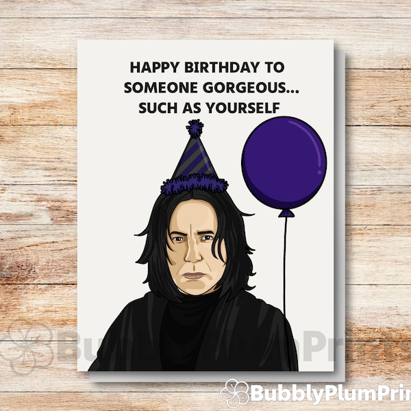Snape Birthday Card - Etsy