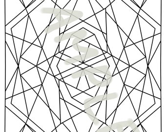 PRINTABLE Adult Coloring Page, Relaxing Coloring Sheet, Geometric ...